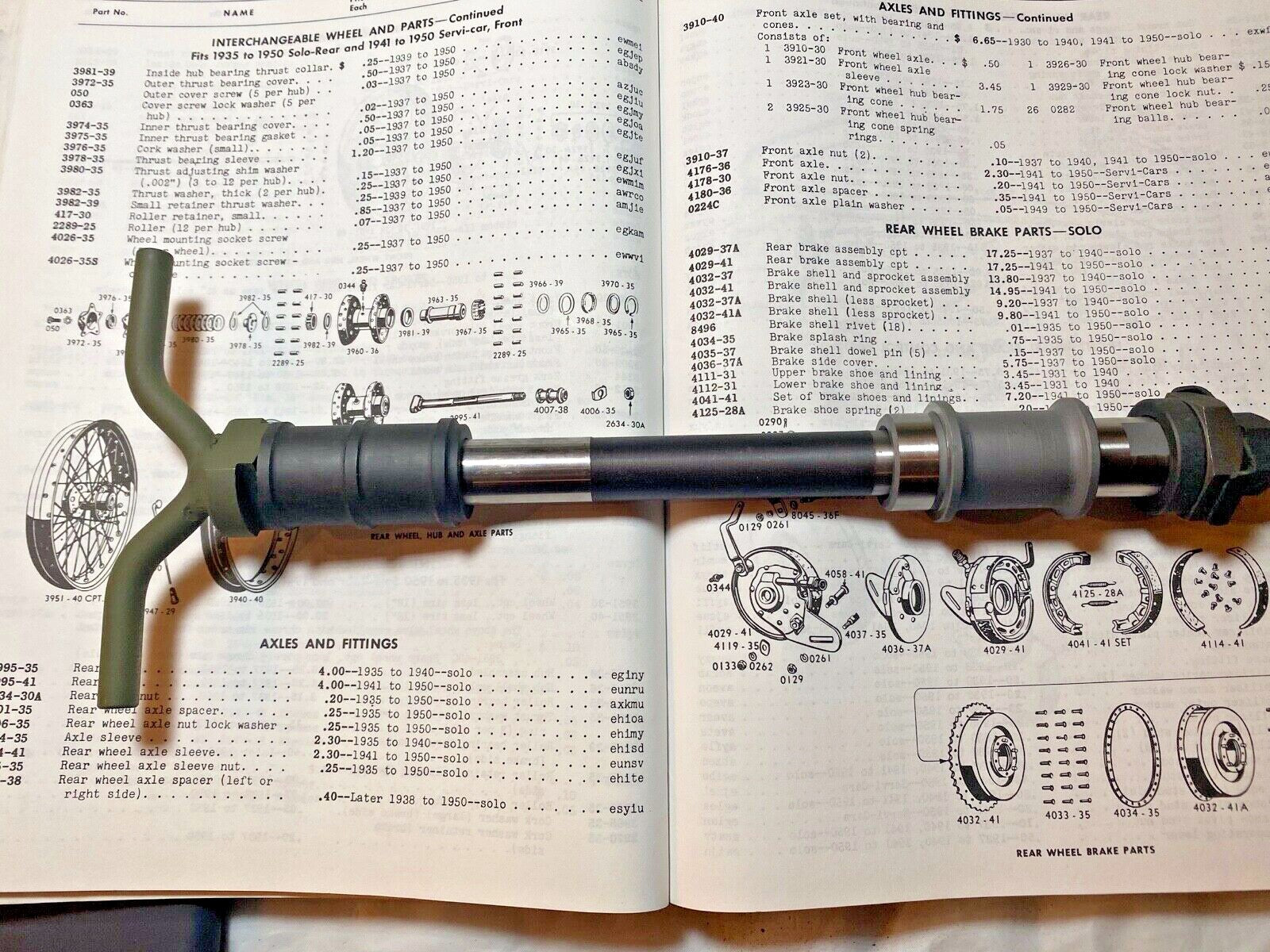 Harley WLC Rear Axle w/ Handle Complete Kit WWII OEM# 3995-41A ...
