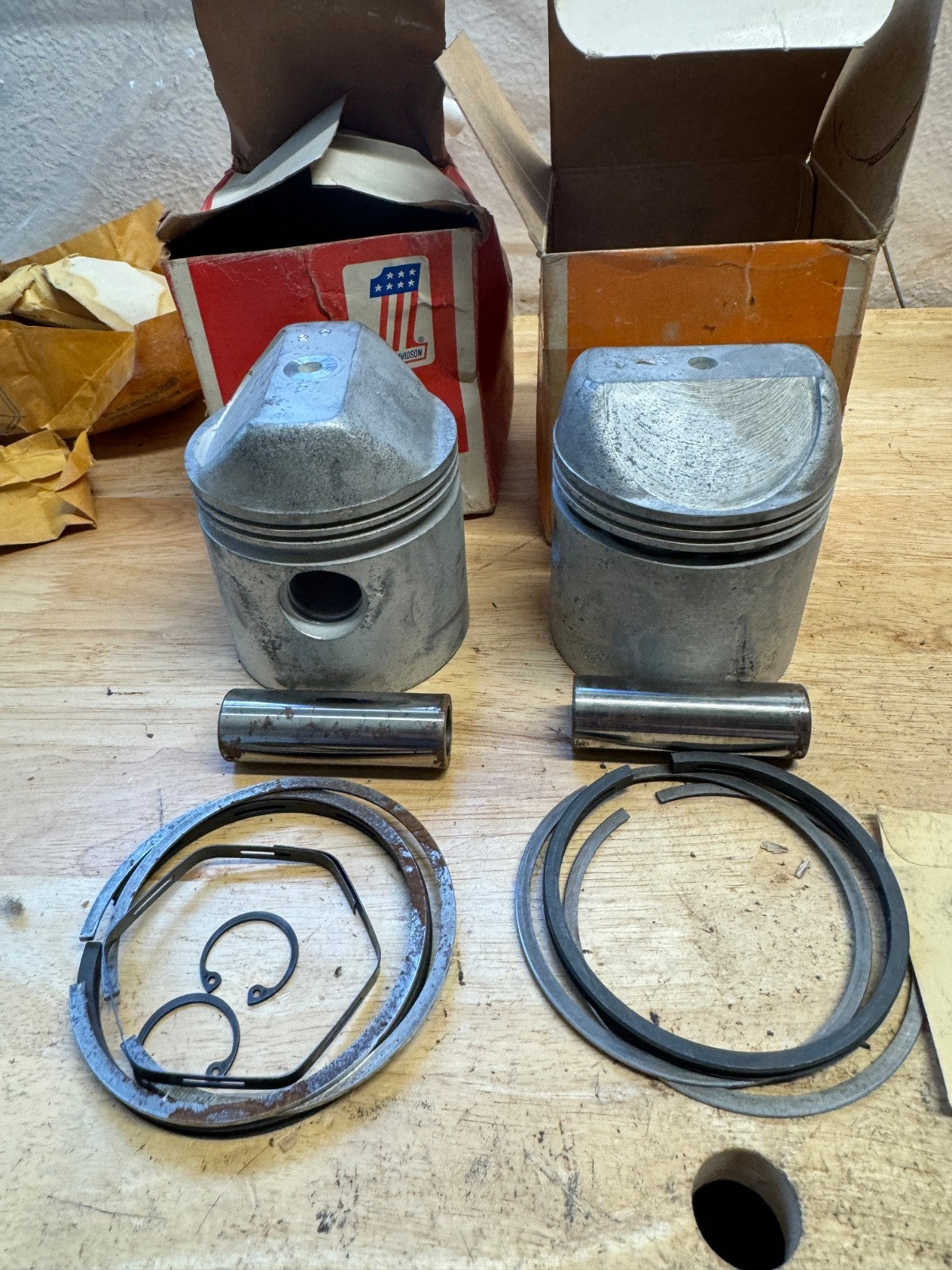 Harley NOS OEM# 22254-70 Sportster XLH XLCH Pistons .020 1970-71 ...