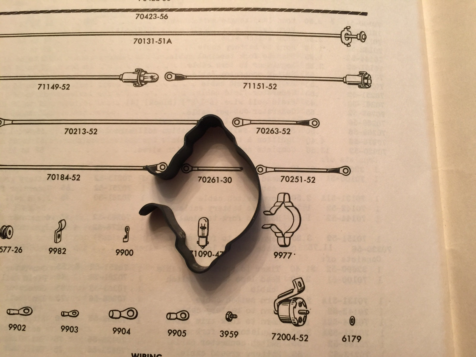 Harley 9977 (Type 4) Front Neck Wire Loom Clip Panhead K Model 1950-19 ...