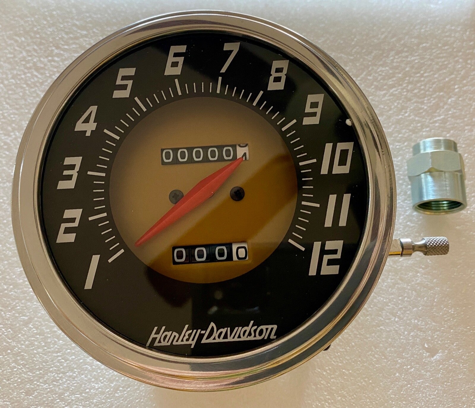Harley Panhead Servicar Speedometer 2:1 Ratio 53-55 67004-53 Logo w/ A ...