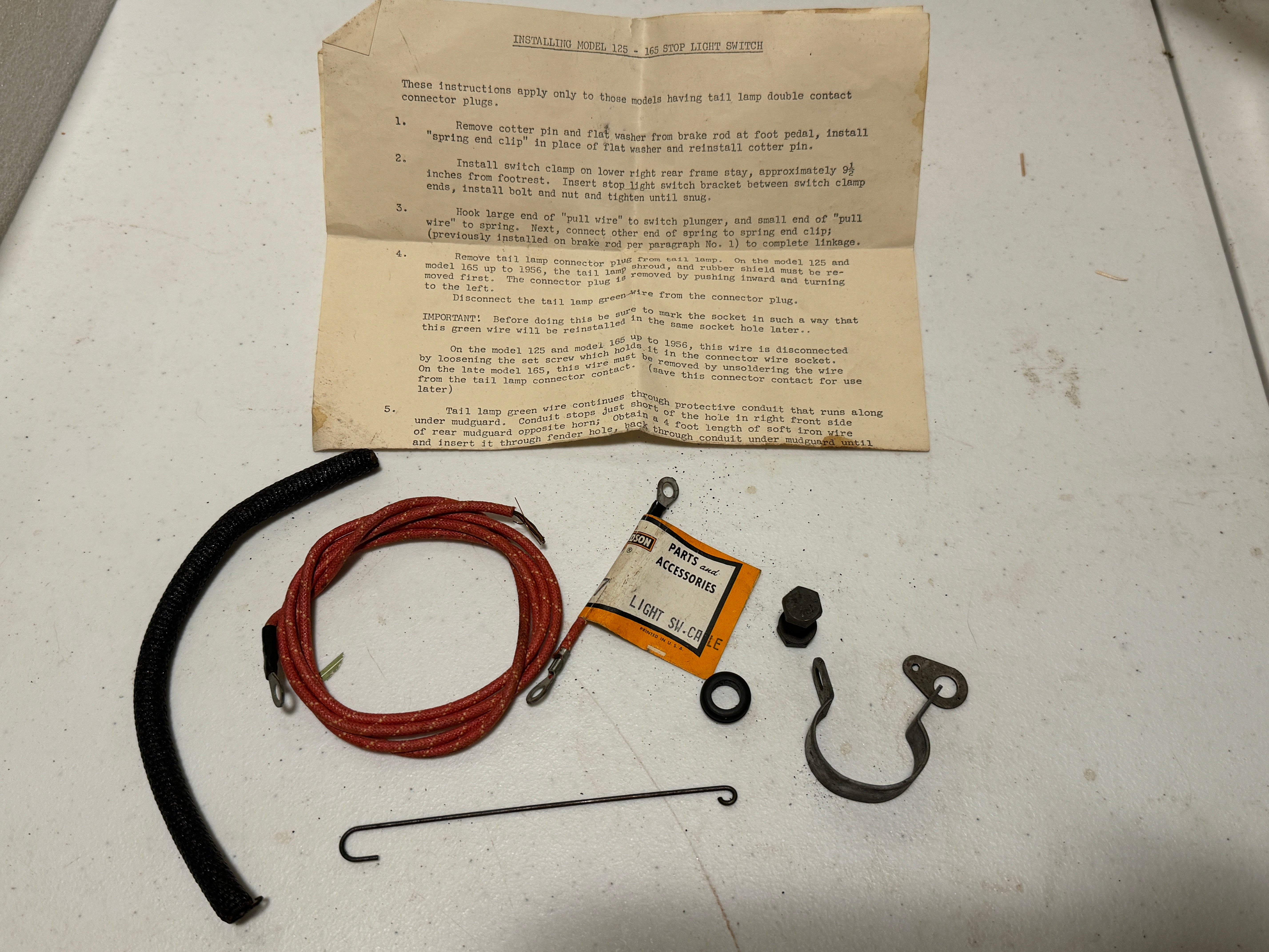 Harley NOS 72000-47 Hummer Stop Lamp Parts Kit – Cimarron Cycle Works